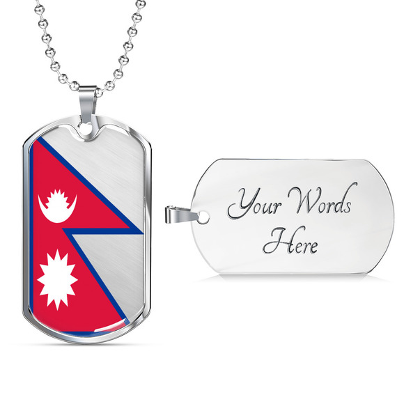 Express Your Love Gifts | Jewelry | Nepal Flag Necklace Stainless Steel ...